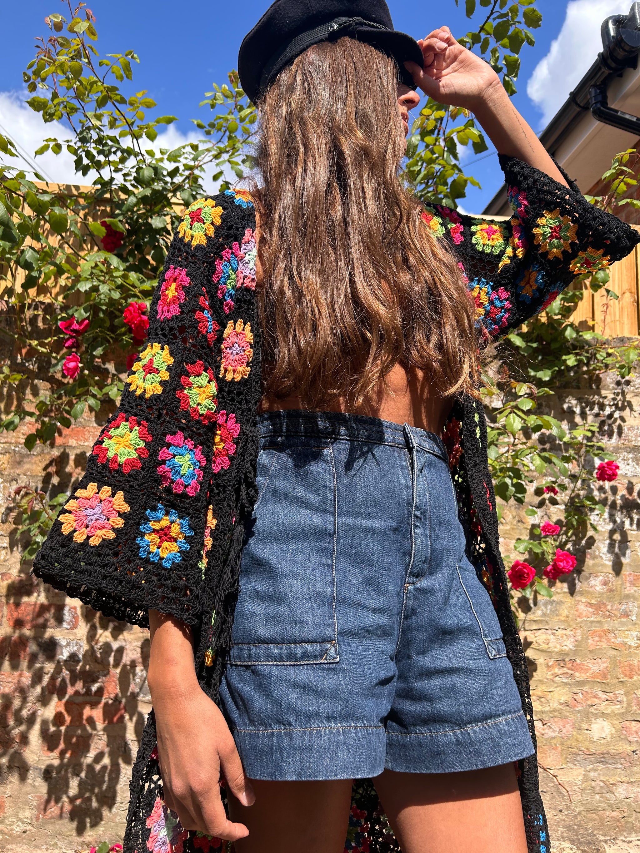 “Movie night” Granny square maxi crochet cardigan – Wild Orange Tree