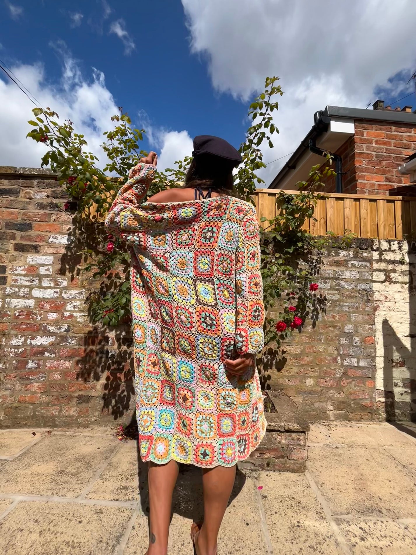 “Oats for Breakfast” Granny square maxi crochet cardigan – Wild Orange Tree