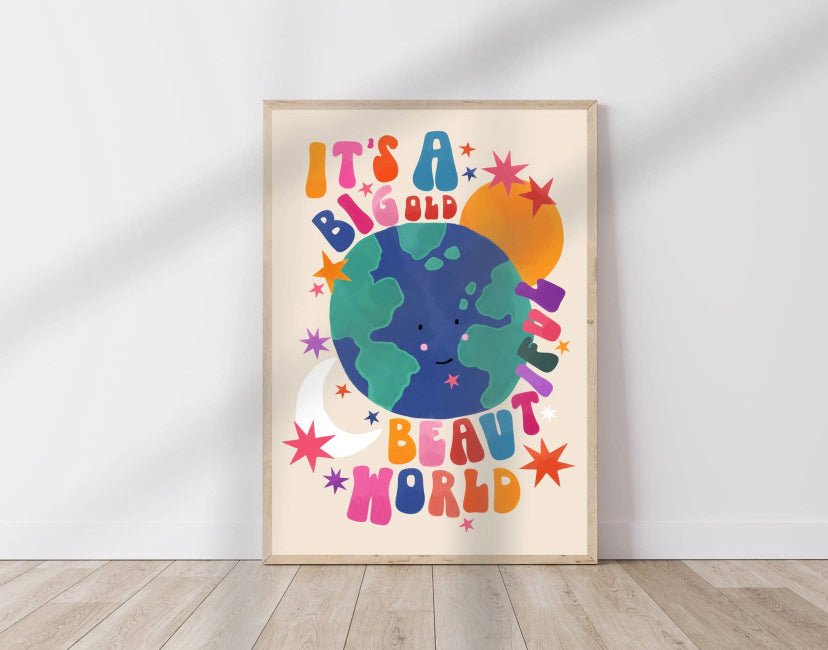 Big Beautiful World A3 Art Print / Poster – Wild Orange Tree