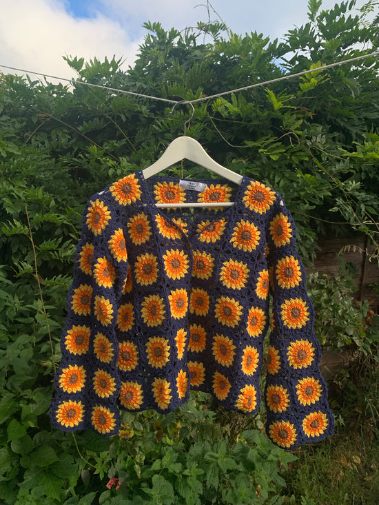 Sundance Kid in Blue Sunflower Cardigan – Wild Orange Tree